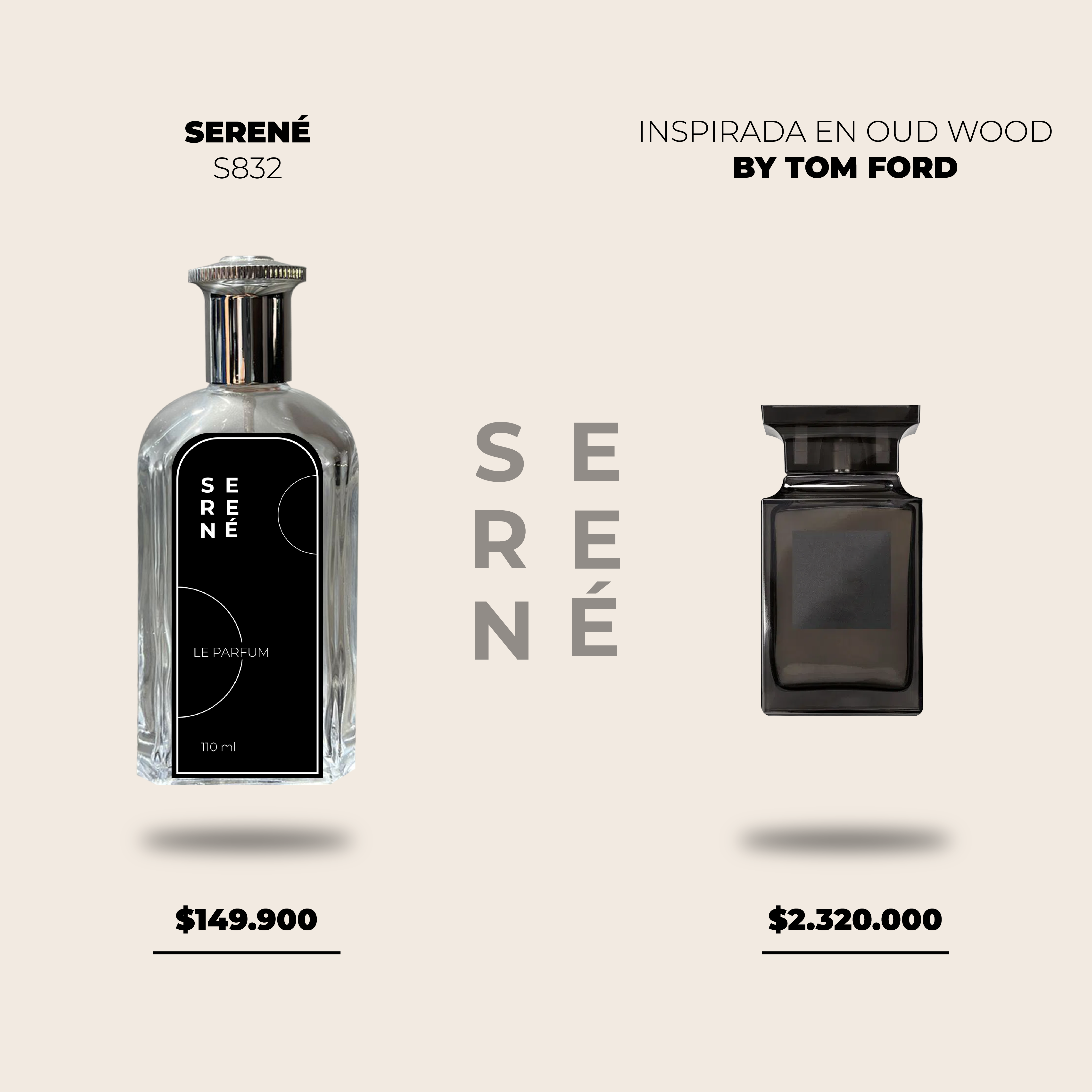 Serené Le Parfum S832 - inspirada en Oud Wood By Tom Ford. – Serene